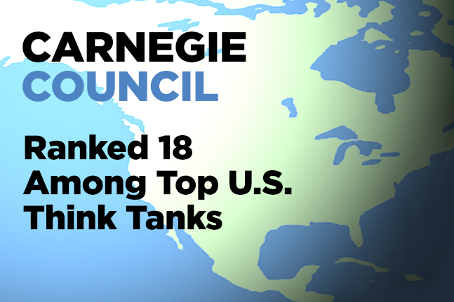 Carnegie Council Ranked 18th in List of Top Think Tanks in USA ...