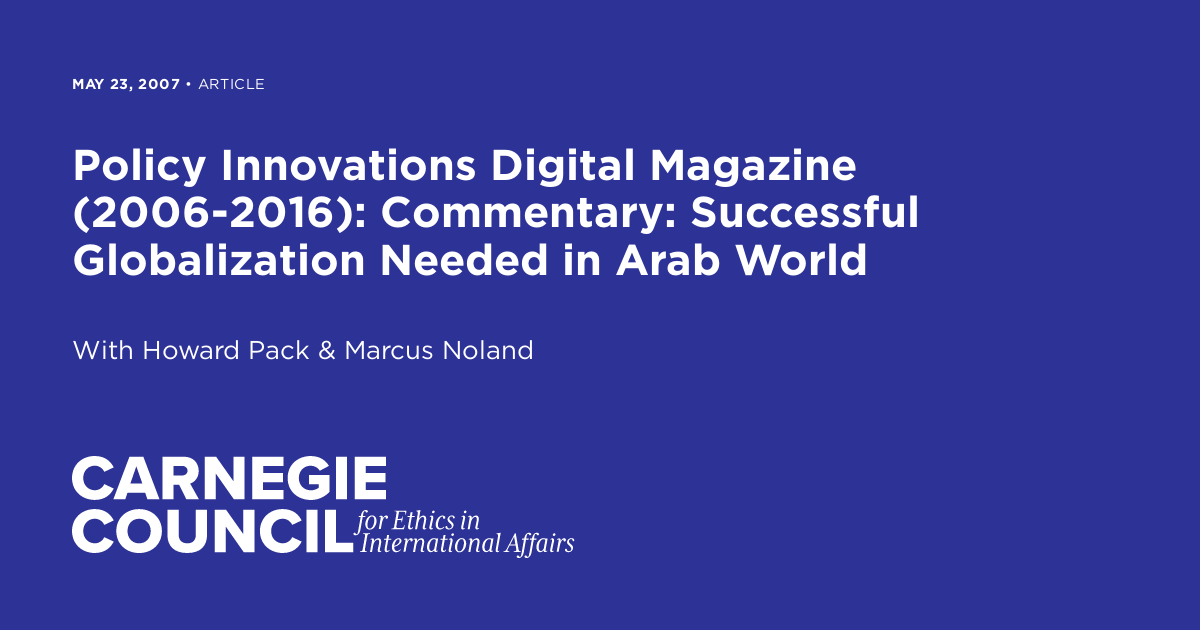 Policy Innovations Digital Magazine (2006-2016): Commentary: Successful ...
