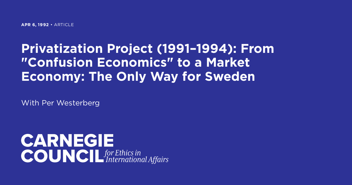 Privatization Project (1991–1994): From "Confusion Economics" to a ...