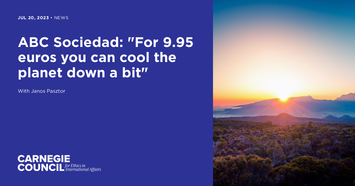 ABC Sociedad: "For 9.95 euros you can cool the planet down a bit ...