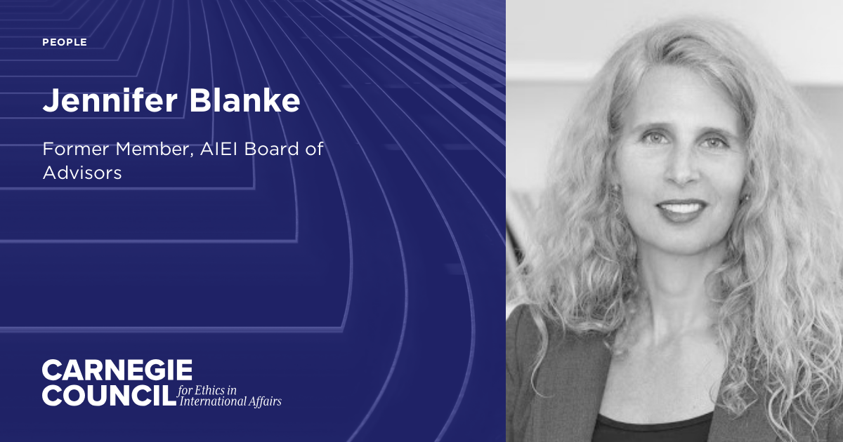 Jennifer Blanke | Carnegie Council for Ethics in International Affairs