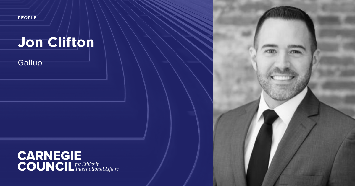 Jon Clifton | Carnegie Council for Ethics in International Affairs