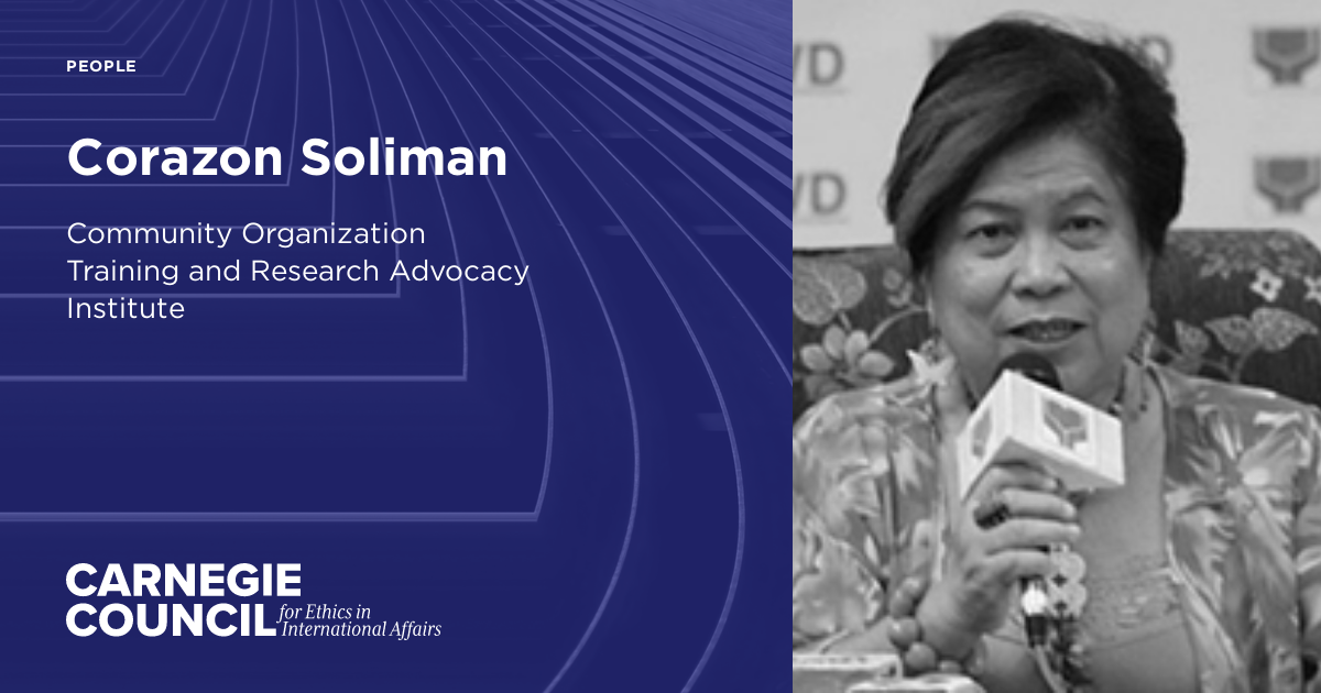 Corazon Soliman | Carnegie Council for Ethics in International Affairs