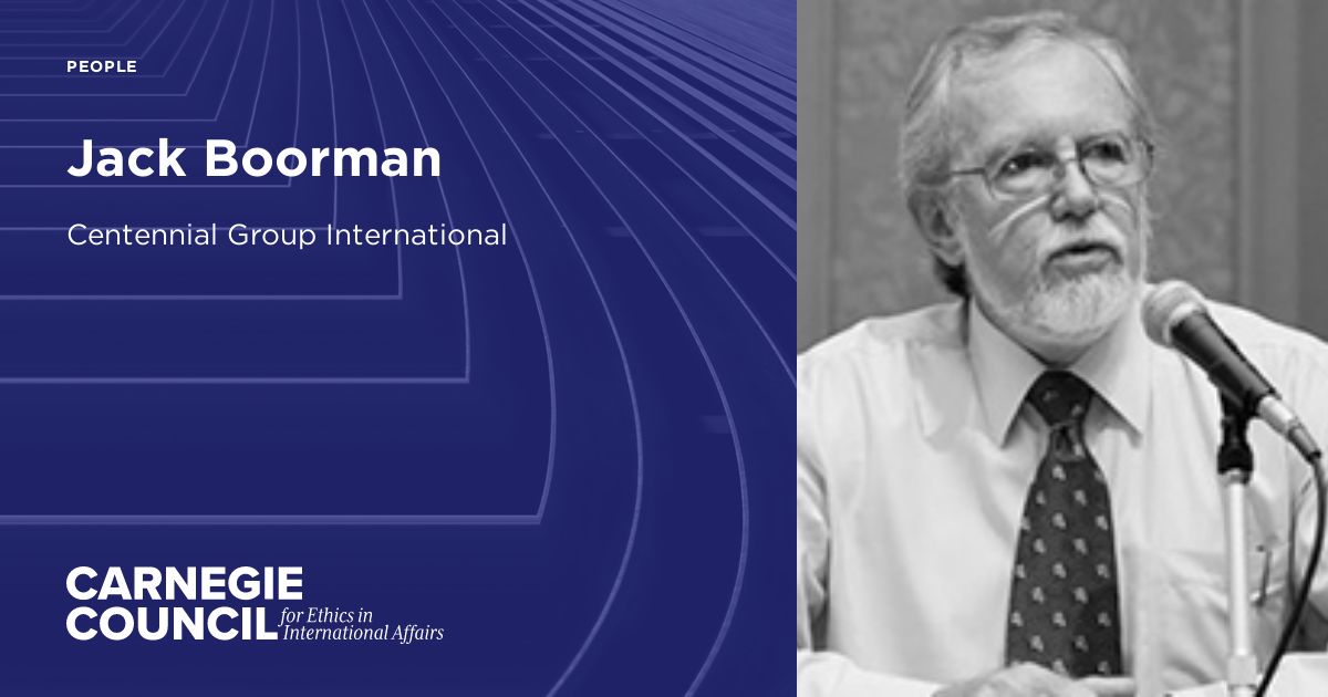 Jack Boorman | Carnegie Council for Ethics in International Affairs