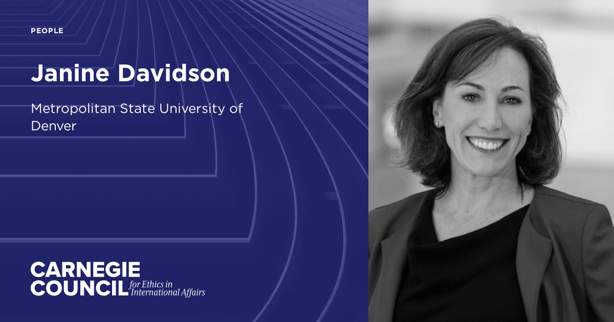 Janine Davidson | Carnegie Council for Ethics in International Affairs