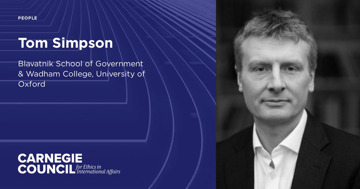 Tom Simpson | Carnegie Council for Ethics in International Affairs