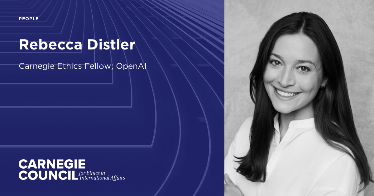 Rebecca Distler | Carnegie Council for Ethics in International Affairs