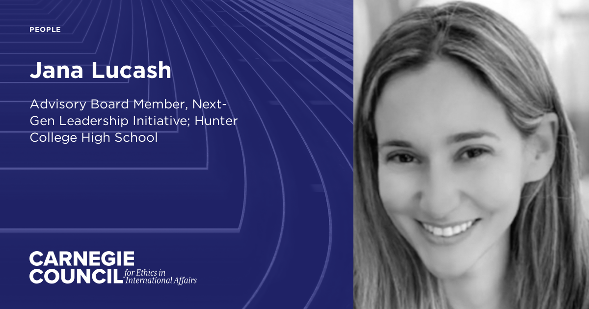 Jana Lucash | Carnegie Council for Ethics in International Affairs