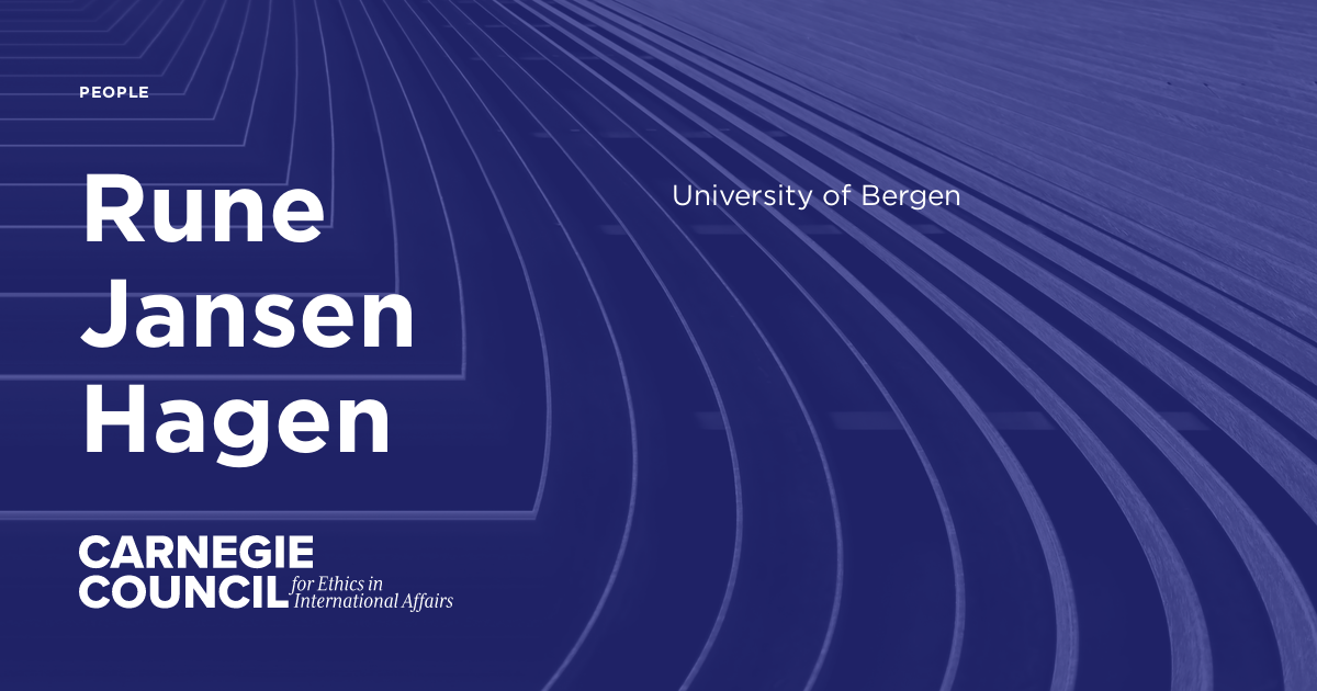 Rune Jansen Hagen | Carnegie Council for Ethics in International Affairs
