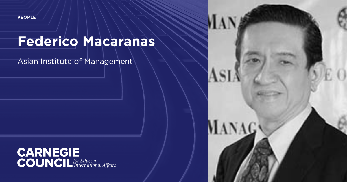 Federico Macaranas | Carnegie Council for Ethics in International Affairs