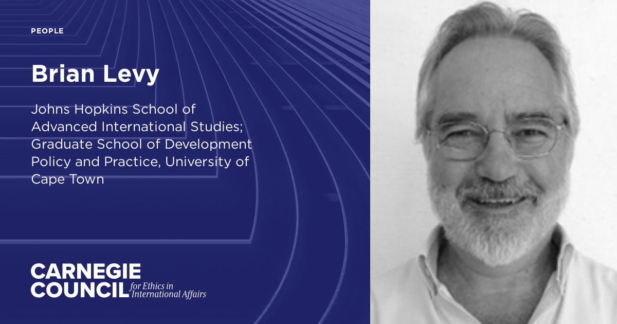 Brian Levy | Carnegie Council for Ethics in International Affairs