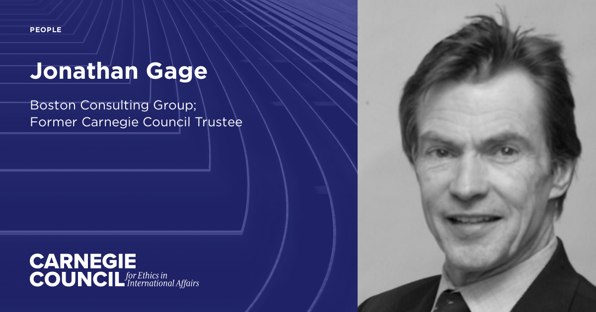 Jonathan Gage | Carnegie Council for Ethics in International Affairs