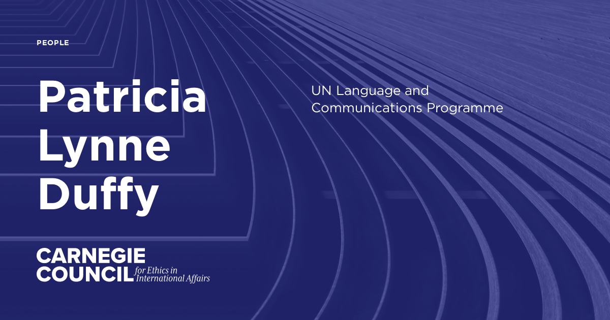 Patricia Lynne Duffy | Carnegie Council for Ethics in International Affairs