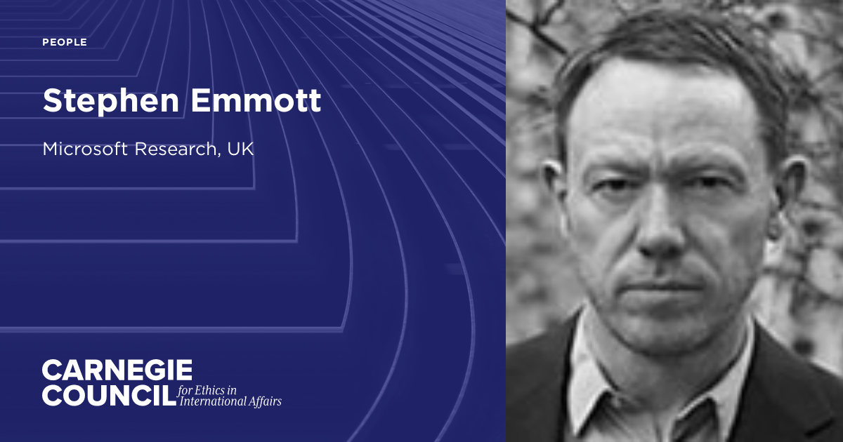 Stephen Emmott | Carnegie Council for Ethics in International Affairs