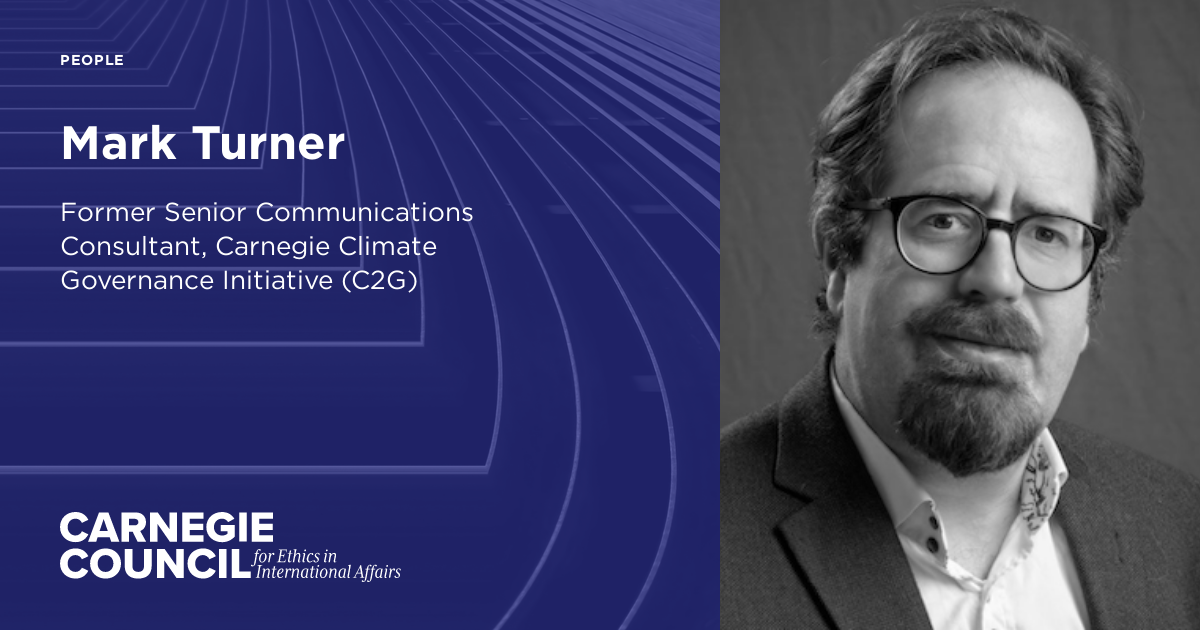 Mark Turner | Carnegie Council for Ethics in International Affairs