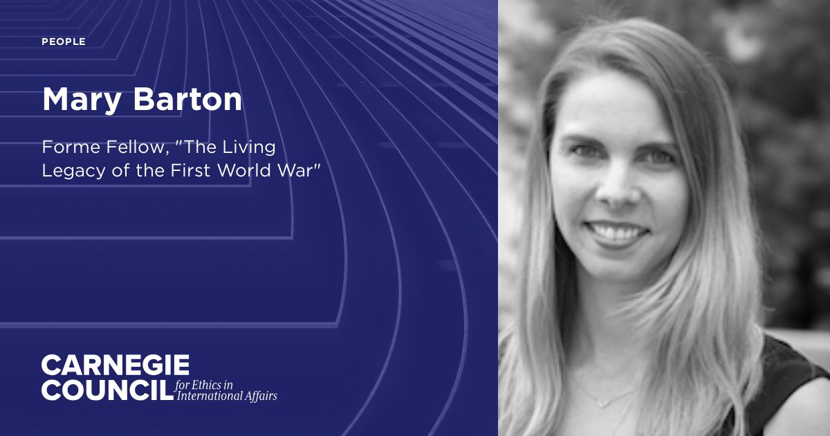 Mary Barton | Carnegie Council for Ethics in International Affairs